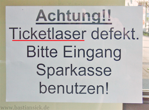 Futuristischer Ticketleser - Bastian Sick